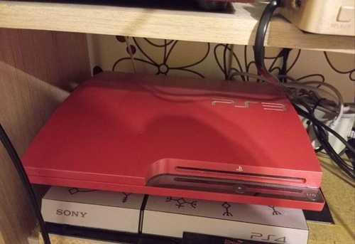Sony playstation 3 PS3 slim красная с коробкой