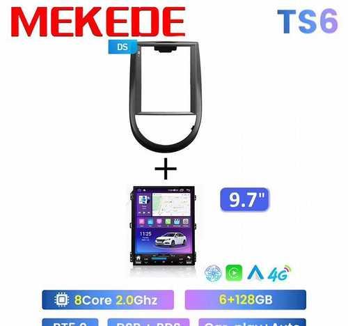 Магнитола 9.7 дюйма Kia Soul 1 AM DS 2008-2014 Mekede TS6 6 128G carplay