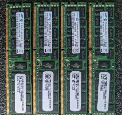 DDR3 серверная 4шт. по 8gb PC3L-10600R (раб 2133)