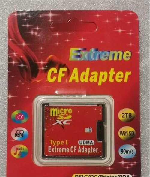 Адаптер переходник microSD на CF Compact Flash