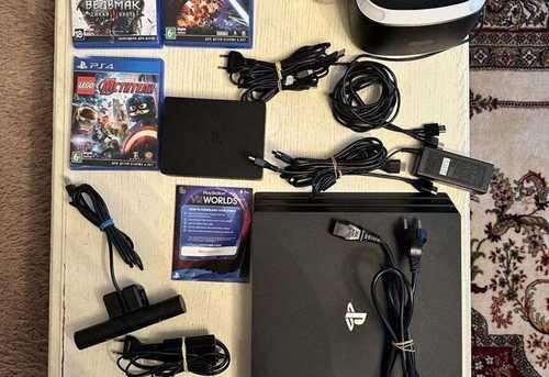 Комплект Sony playstation 4 pro 1TB Black+VR
