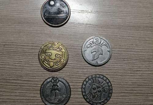 Монеты сокровищ пятерочка