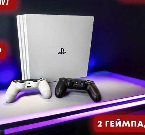 Ps4 pro + 2 Джойстика + Игры