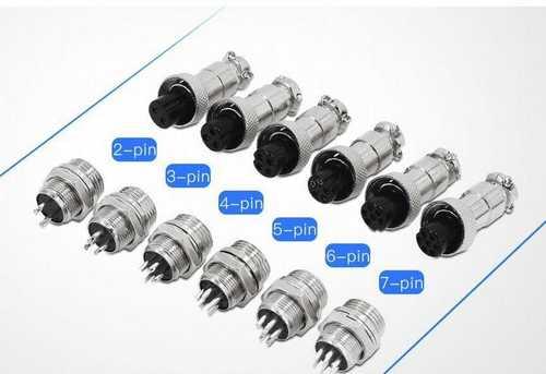 Авиационный разъем GX12 коннектор пара, мама+папа