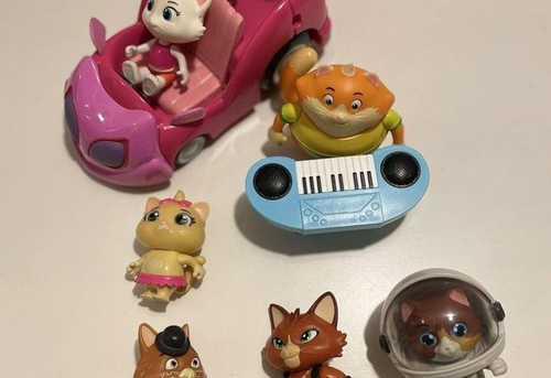 Набор игрушек 44 котенка (6 штук и машина)