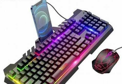 Игровая клавиатура hoco dl16 + мышь с подсветкой