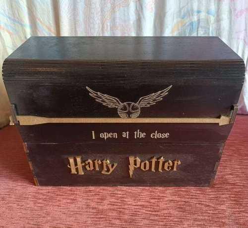 Сундук деревянный Гарри Поттер для книг черный