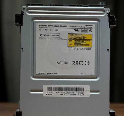 Привод Samsung Xbox 360 Fat DVD-ROM TS-H943 ver. A