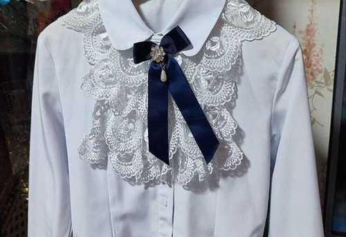 Блузка белая для девочек 122