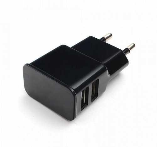 Блок питания 220V - 5V 2xUSB (5V 2100mA) черный