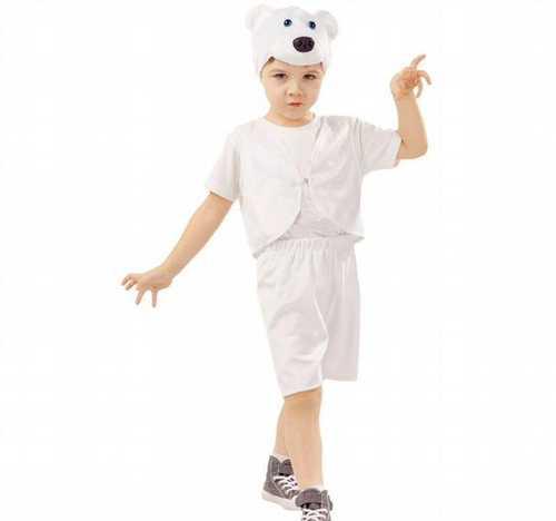 Карнавальный костюм 4010 к-18 Медведь белый "Умка"