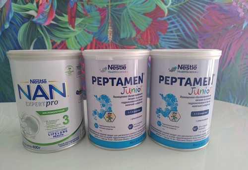 Смесь peptamen junior, nestle nan 3 кисломолочный