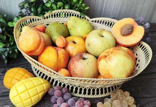 Мыло фрукты: персик, яблоко, груша, манго