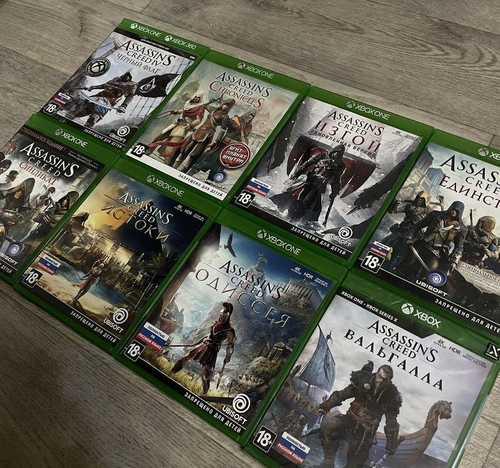 7 игр assassins creed на Xbox one цена за все