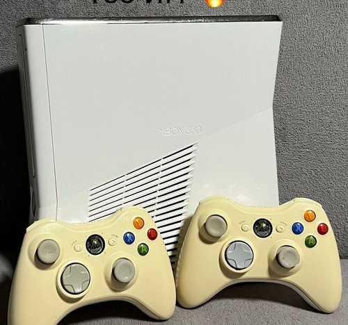 Xbox 360 S 250Gb Freeboot (112 Игр) Белая