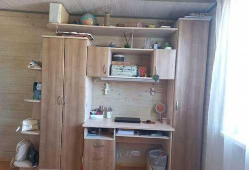 Мебель для школьника, шкаф, стол, полки