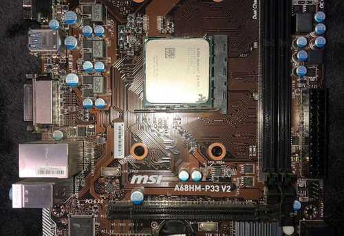 Материнская плата MSI A68HM-P33 V2 + процессор