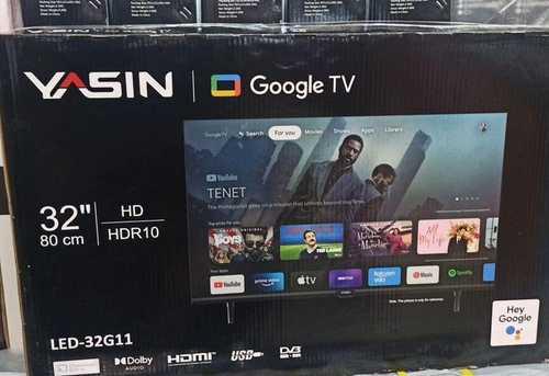 Телевизоры Yasin 32" Smart Google TV голос. упр