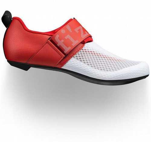 Велотуфли триатлон Fizik Transiro Hydra (white-metallic red) (37.5 белый-красный)