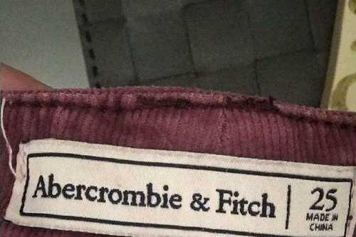 Брюки вельветовые abercrombie & fith США хлопок