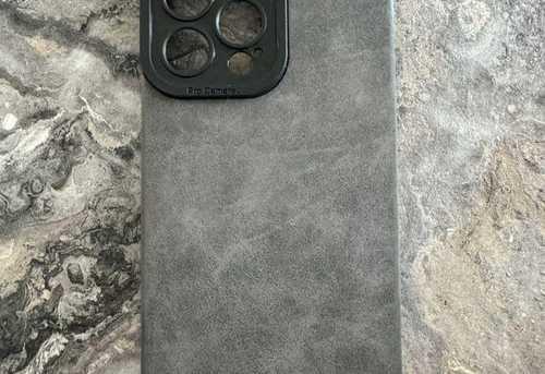 Чехол замшевый темно-серый на iPhone 13 Pro Max
