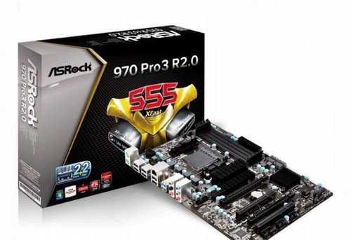 ASRock AM3+ 970 Pro3 R2.0 (Полурабочая) + Phenom