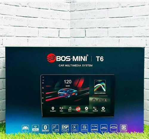 Bos-Mini T6 8-ядер 4/64GB, 9-дюйм Qled,DSP,CarPlay