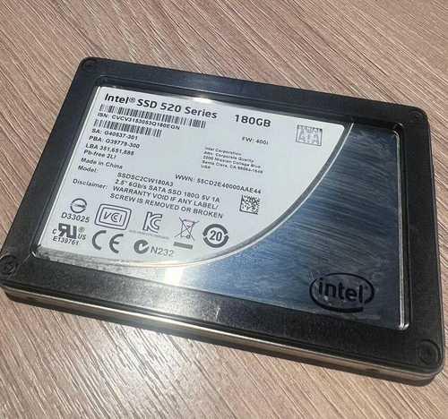 SSD Intel 520 series 180 gb