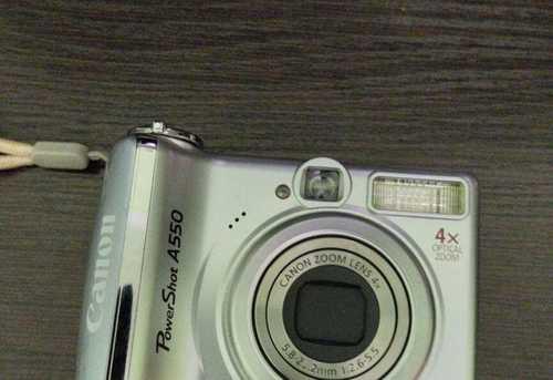 Компактный фотоаппарат canon powershotА550