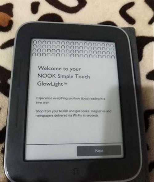 Электронная книга nook simple touch with glow
