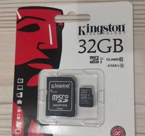 Карта памяти Kingston Micro sdhc 32 Гб