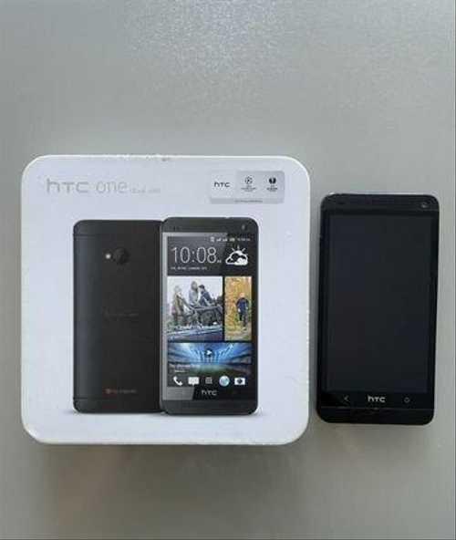 Стекло и коробка HTC one dual sim RUS (Black)