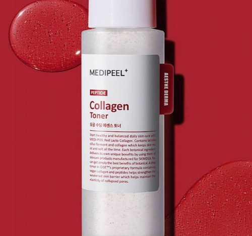 Успокаивающий тонер Medi-Peel Red Collagen Toner