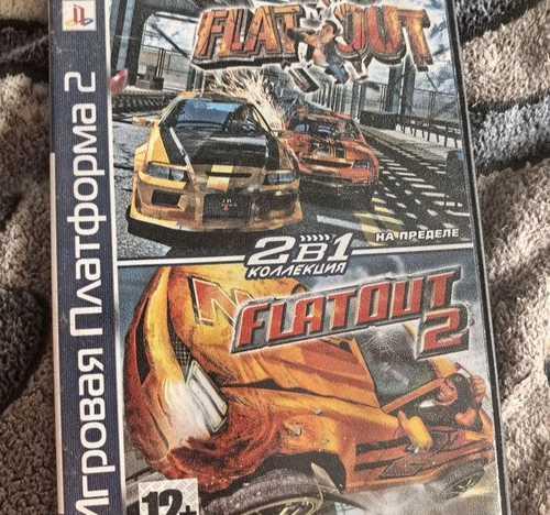 Диск на ps2, flatout 1 и 2 часть