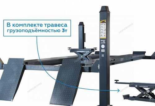 Подъемник 4х-стоечный 5т, c траверсой