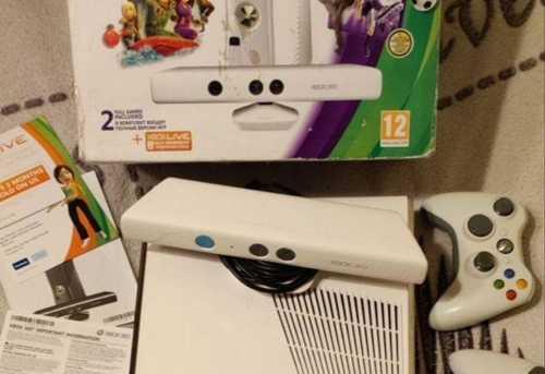 Xbox 360 White Slim,500gb., шитая, комплект