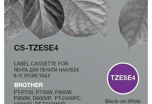 Картридж ленточный Cactus CS-tzese4 TZe-SE4 черный