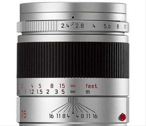 Leica Summarit-M 75mm f/2.4 Silver Новый рст