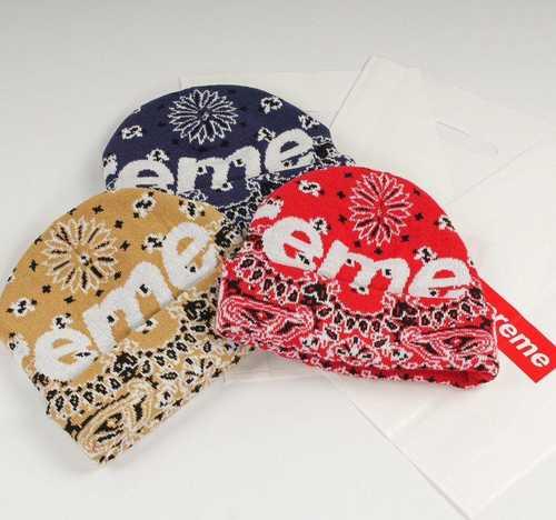 Шапка Supreme Bandana Big Logo Beanie