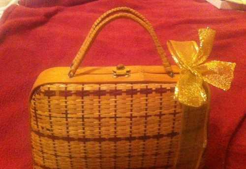 Бамбуковая плетеная дамская сумочка