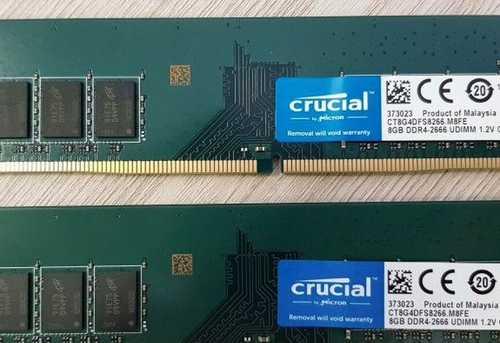 Crucial 2*8Gb DDR4 2666MHz (CT8G4dfra266)