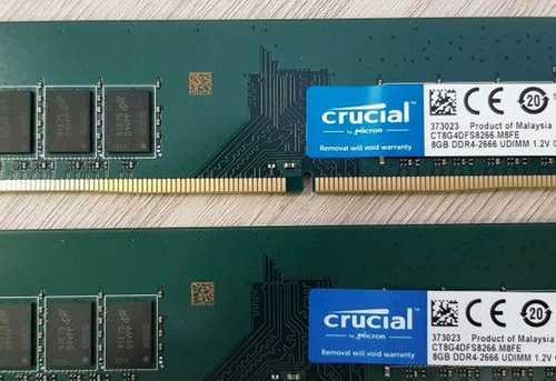 Crucial 2*8Gb DDR4 2666MHz (CT8G4dfra266)