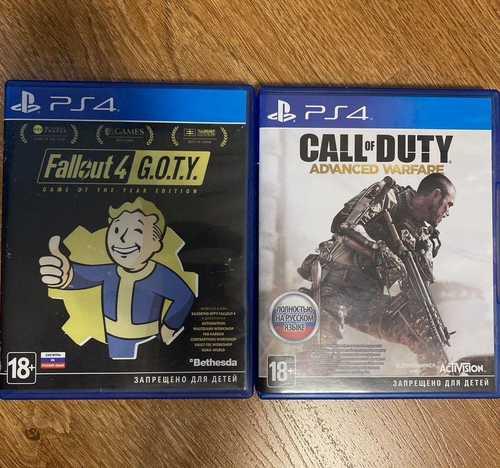 Fallout 4, Call of duty Advanced warfare, PS4