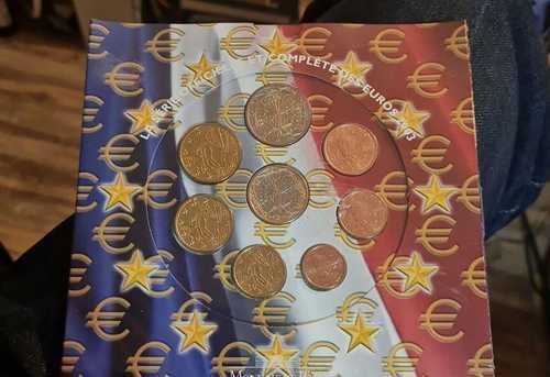 Набор французских монет евро