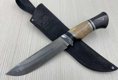 Нож Барракуда дамаск ламинированный, рукоять карел
