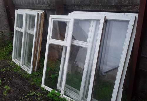 Окна б/у. Рамы оконные деревянные со стеклом