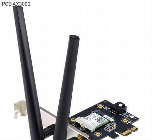 Сетевая карта Asus PCE-AX3000 WiFi AX 2402 Мб/с, P