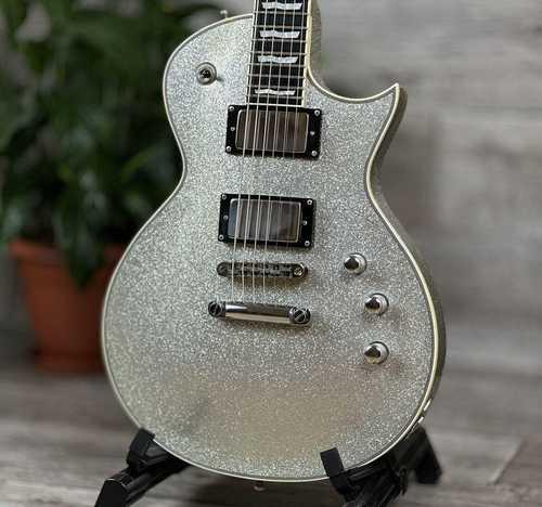 LTD by ESP Deluxe EC-1000 Silver Sparkle