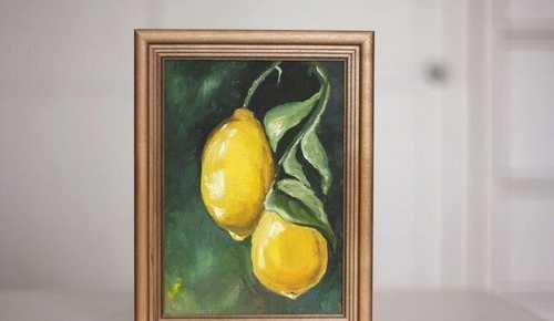 Картина "Лимоны", масло