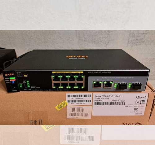 Коммутатор PoE Auba 2530-8 PoE  J9780A. Новый